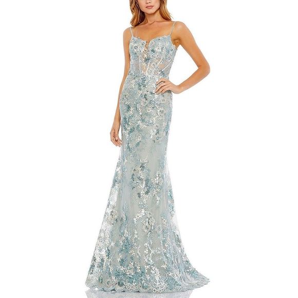 Mac Duggal | Dresses | Mac Duggal Sleeveless Sweetheart Neck Illusion ...